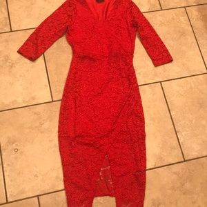 bebe | Dresses | Red Bebe Stretchy Dress | Poshmark